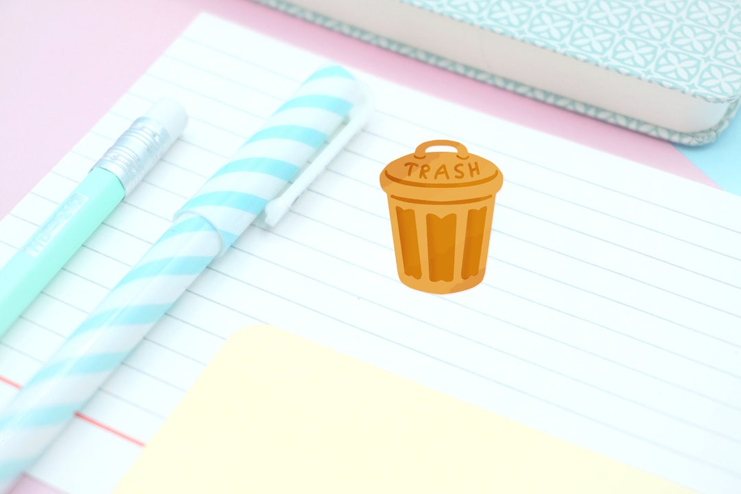 Golden Trash Can Enamel Pin | Cute Gold Trash Hard Enamel Pin | Trash ...