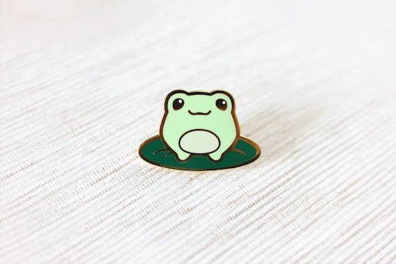 Cute Frog on Lilypad Dreamscape Adventures Miamouz Kawaii - Etsy