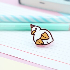 Party Hat Duck Enamel Pin | Cute Adventurer Hard Enamel Pin | Duckling ...