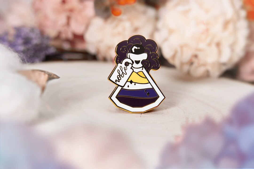Noble Nonbinary Flag Pride Potion | LGBTQIA+ | Witch Hard Enamel Pins ...
