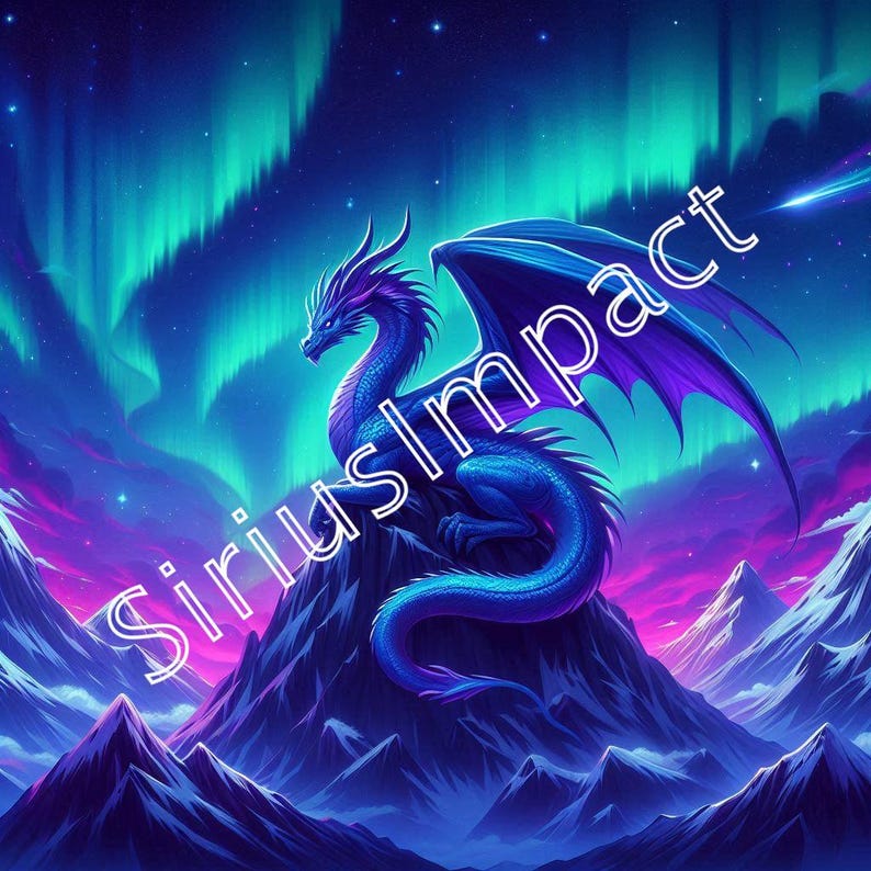 Blue Dragon Digital Images for Download - Etsy