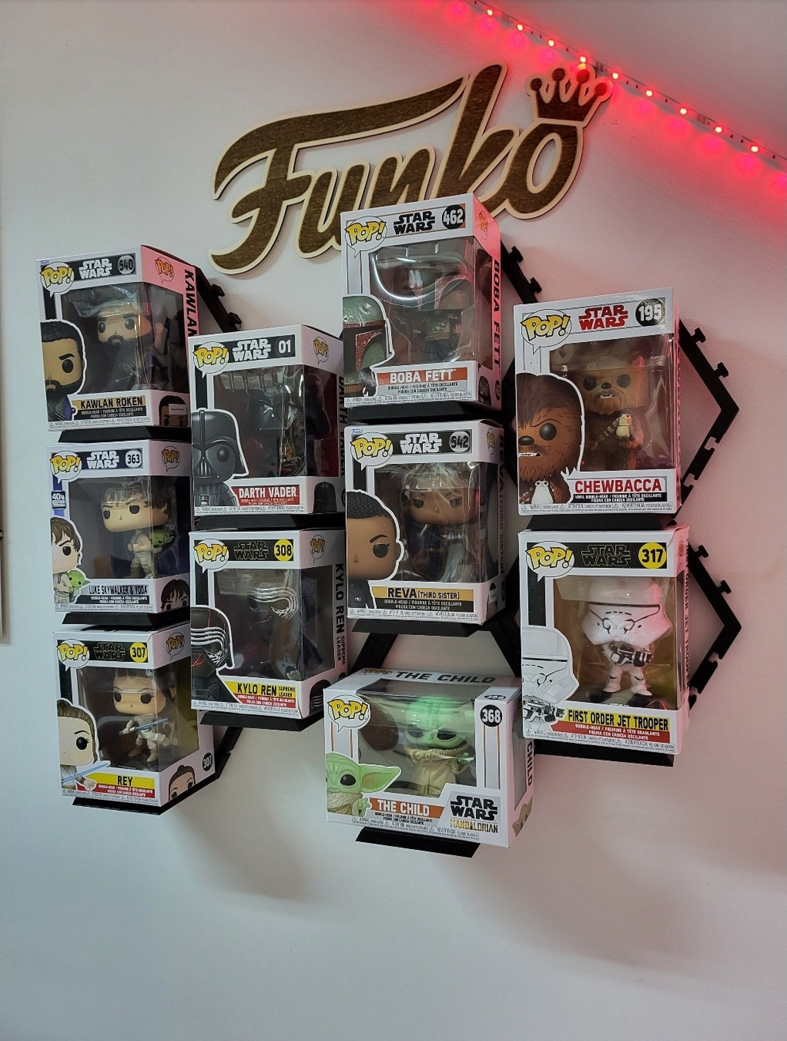 Funko Pop Box, abschließbares Wandregal, Box-Display, Funko Pop Bühne ...
