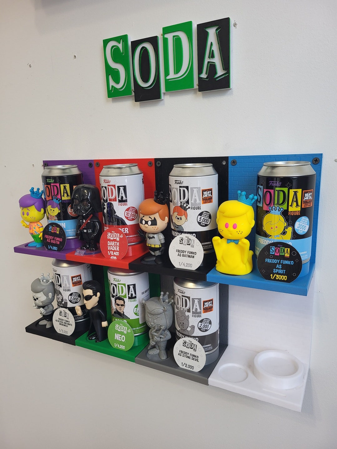 Funko Soda Locking Wall Shelf W/ Display Funko Pop / Stage Funko Soda ...
