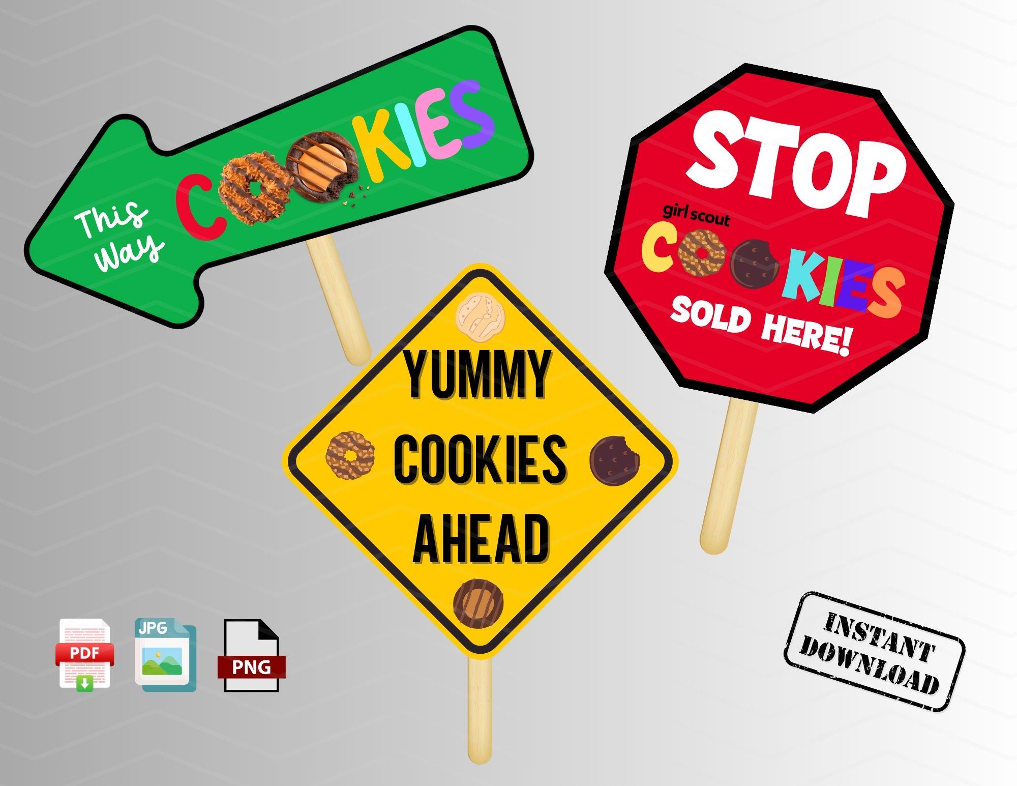 Girl Scout Cookie Printable Signs, Cookie Booth Signs - Etsy