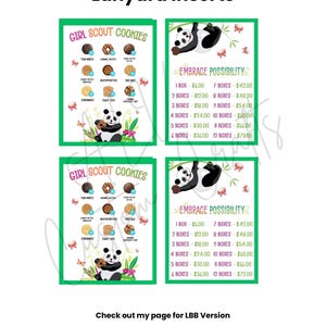 ABC Bakers 2025 Girl Scout Cookie Signs and Lanyard Inserts. Digital ...