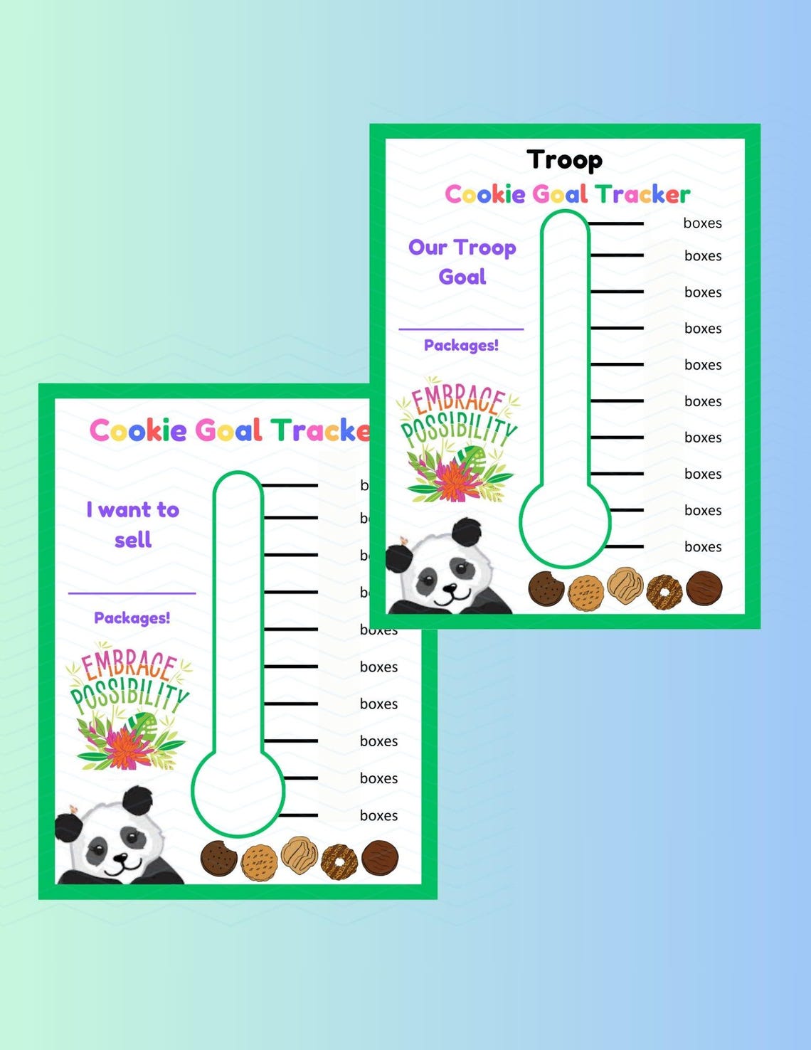 Girl Scout Cookie Goal Tracker 2025. Digital Download Only. - Etsy