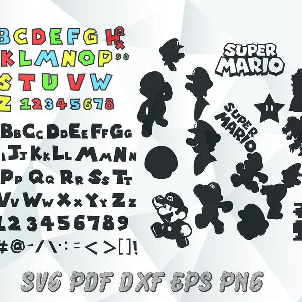 Mario Bros Numbers Svg - Etsy