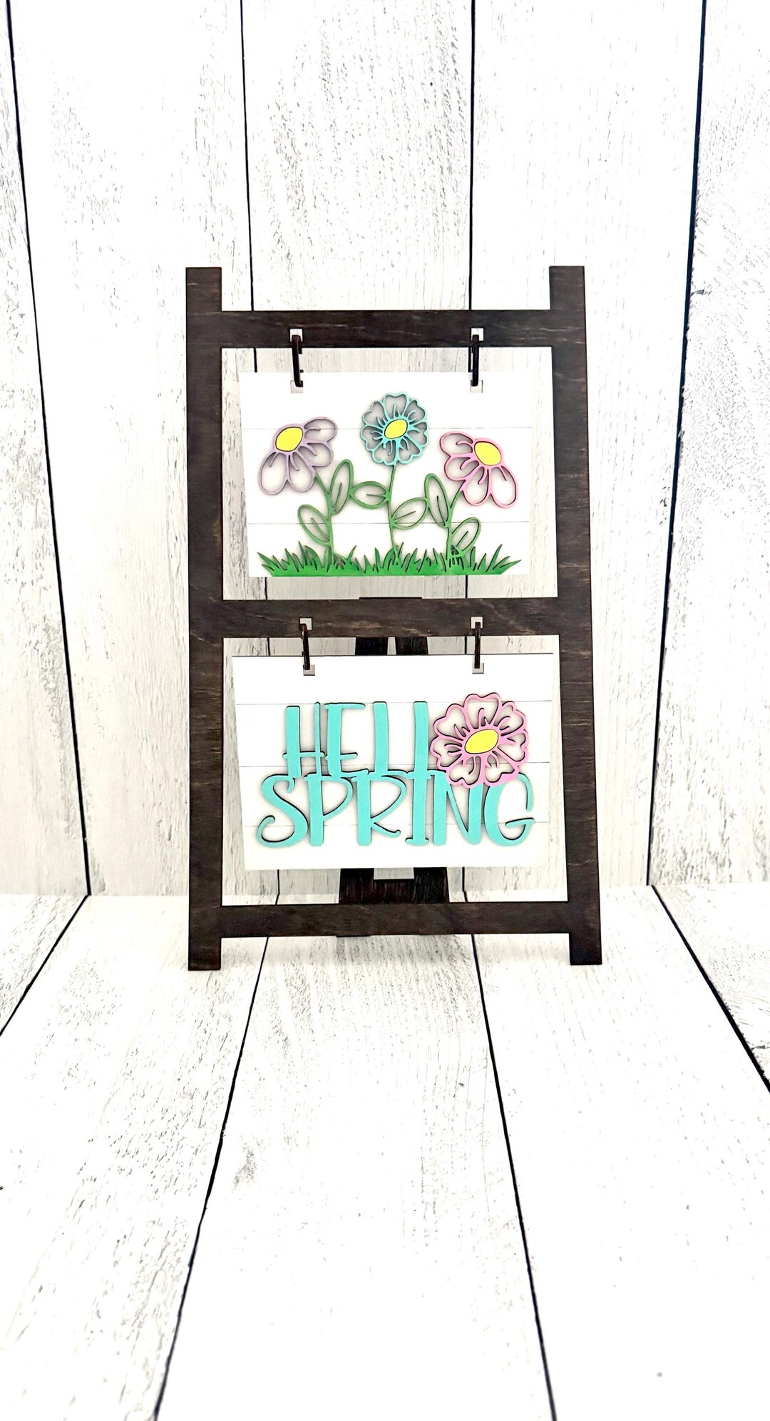 Hello Spring Interchangeable Easel, Spring Decor, Spring Signs, Spring ...