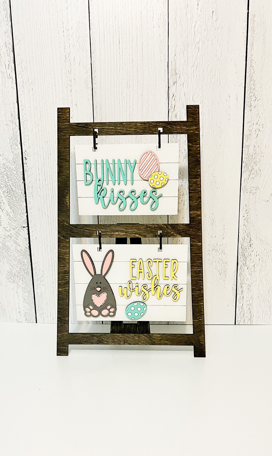 Bunny Kisses Easel Inserts, Easter, Easter Decor, Easter Rabbit, Easter Bunny, Easter Tiered ...