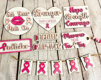 Breast Cancer Decor | Etsy