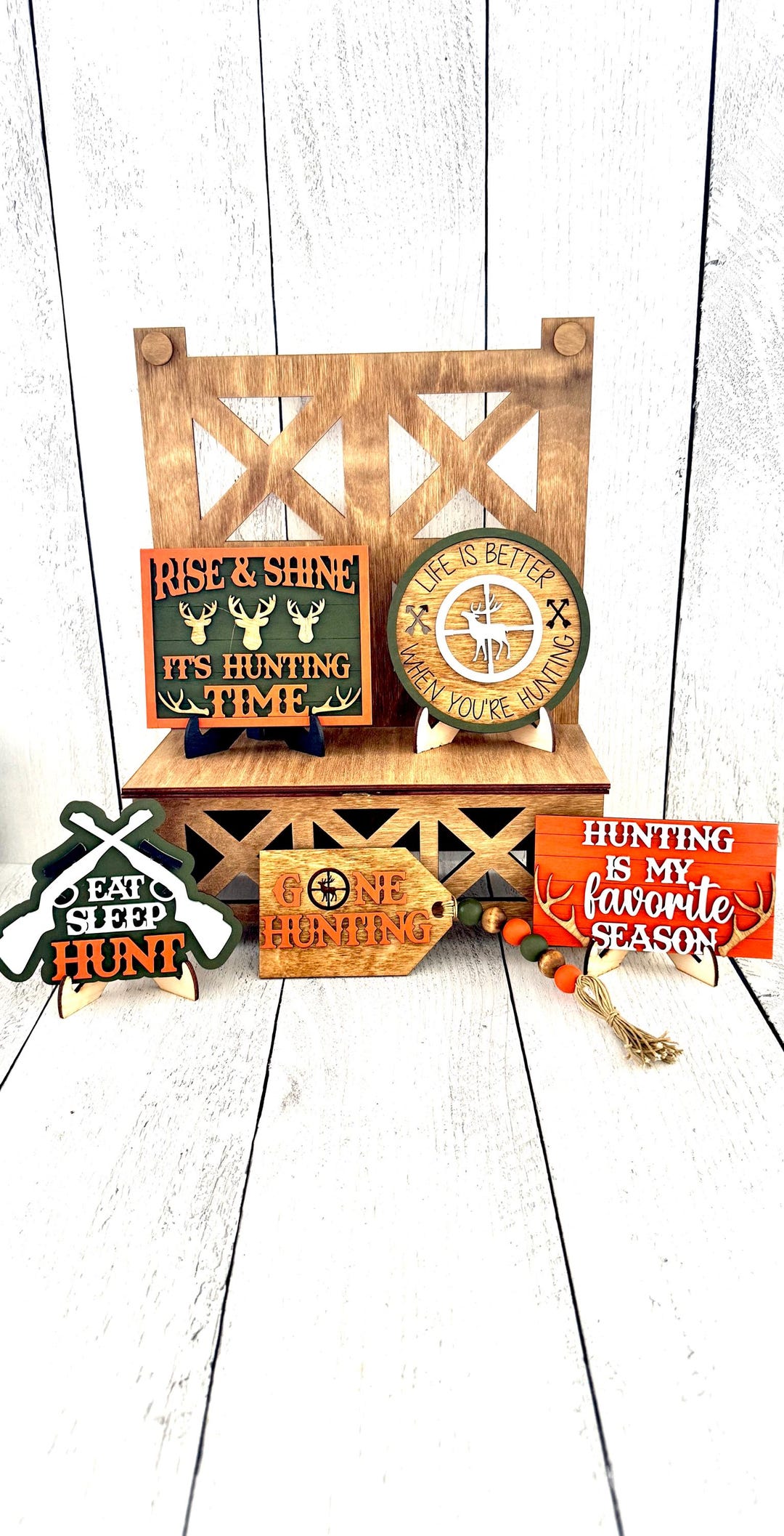 Hunting Tiered Tray, Hunting Themed Decor, Tiered Tray Decor, Deer ...