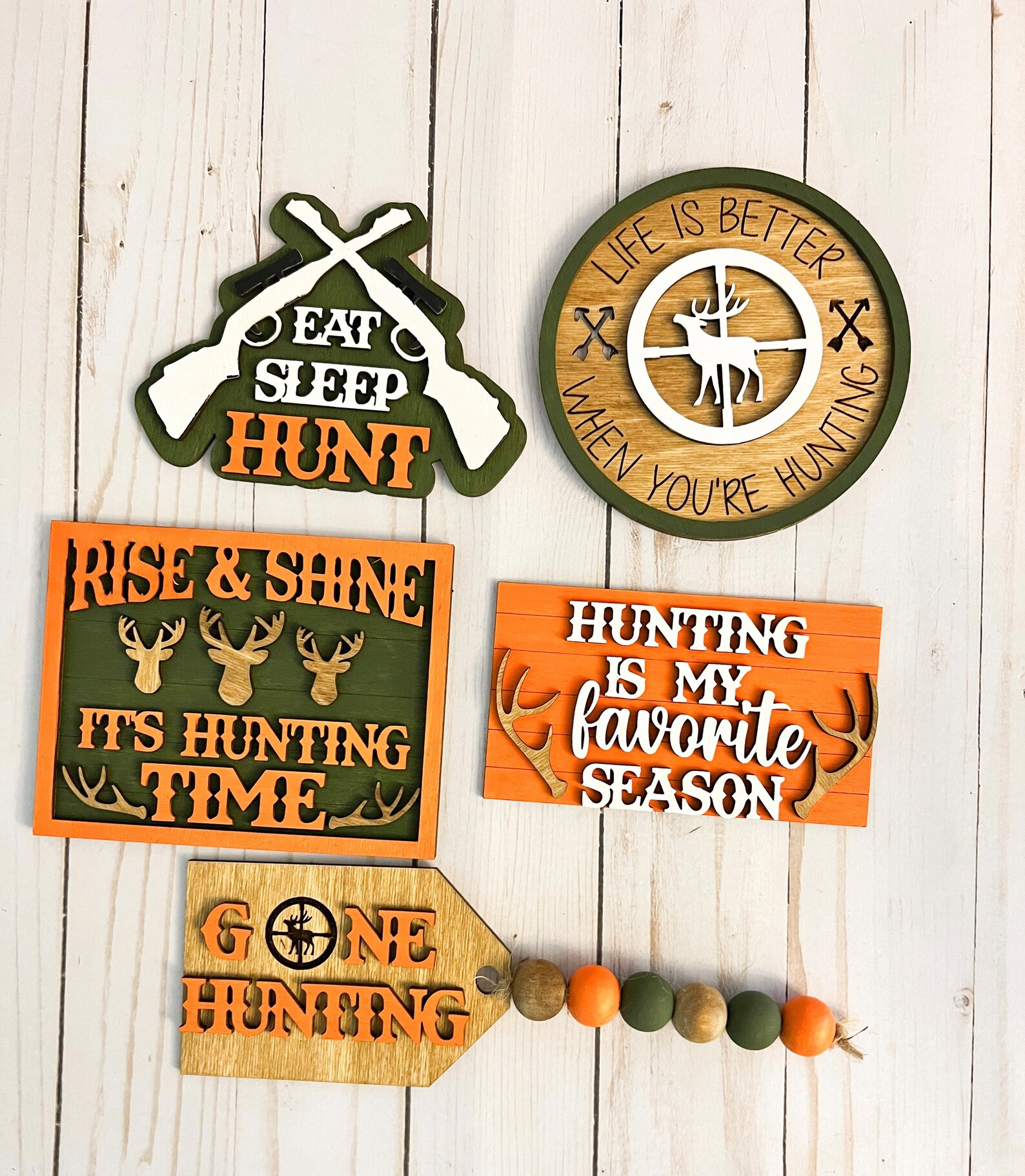 Hunting Tiered Tray Hunting Decor Tiered Tray Hunting - Etsy