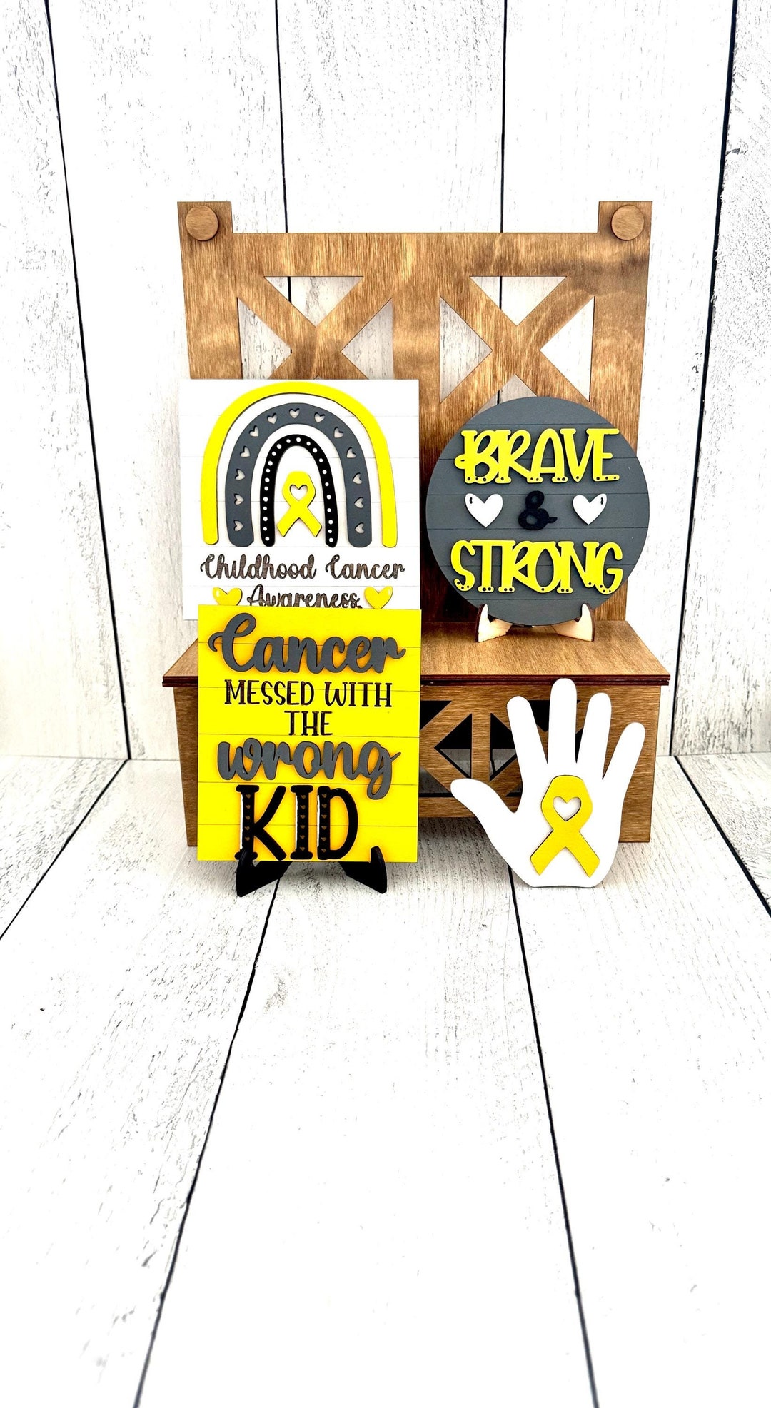Childhood Cancer Tiered Tray, Cancer Tiered Tray, Childhood Cancer ...