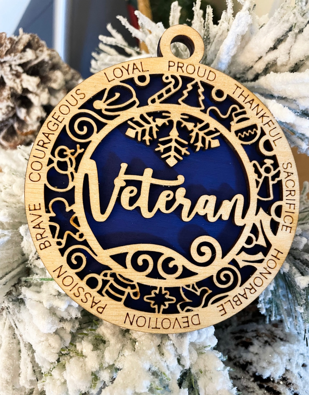 Veteran Christmas Ornament, Veteran Ornament, US Navy Ornament, Veteran ...