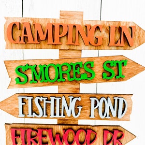 Camping Street Sign, Camping, Camping Decor, Camping Tiered Tray ...