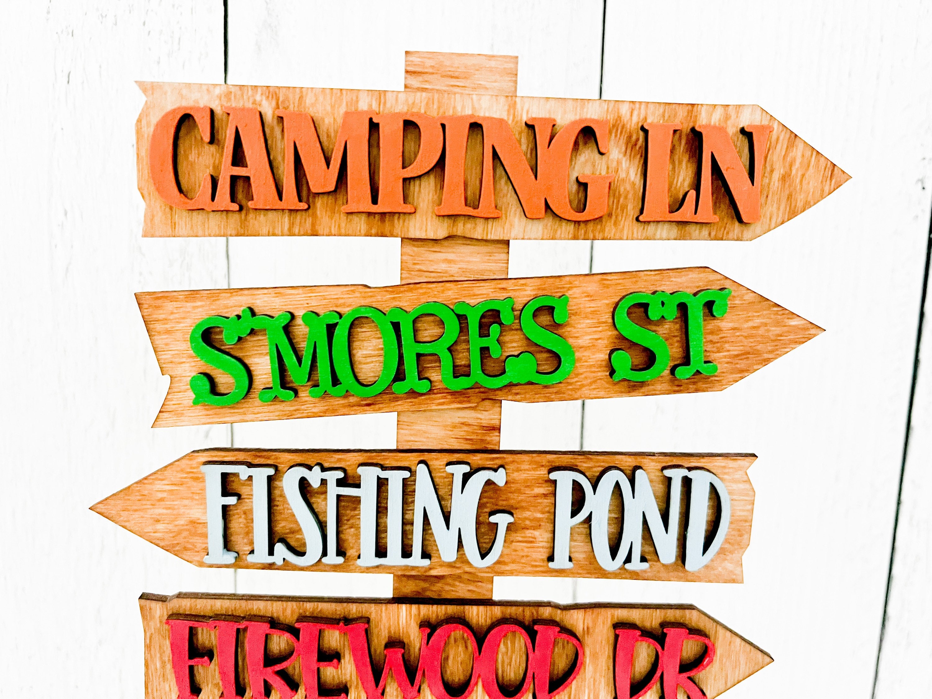 Camping Street Sign Camping Camping Decor Camping Tiered - Etsy