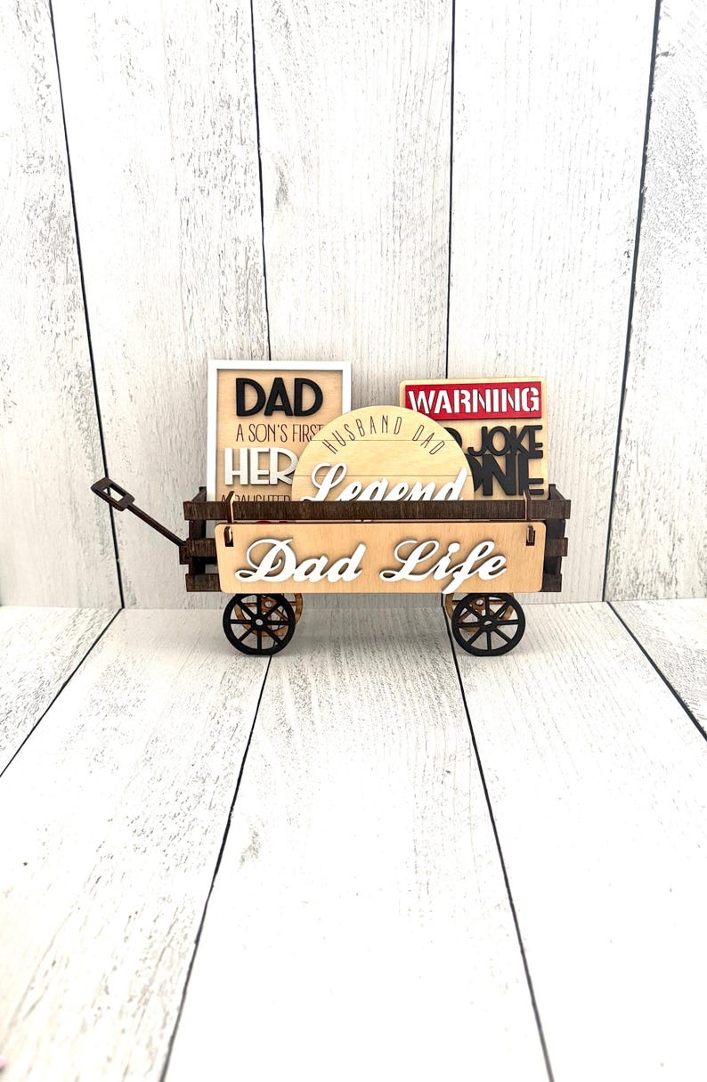 Dad Life Interchangeable Wagon, Fathers Day, Fathers Day Decor, Happy ...