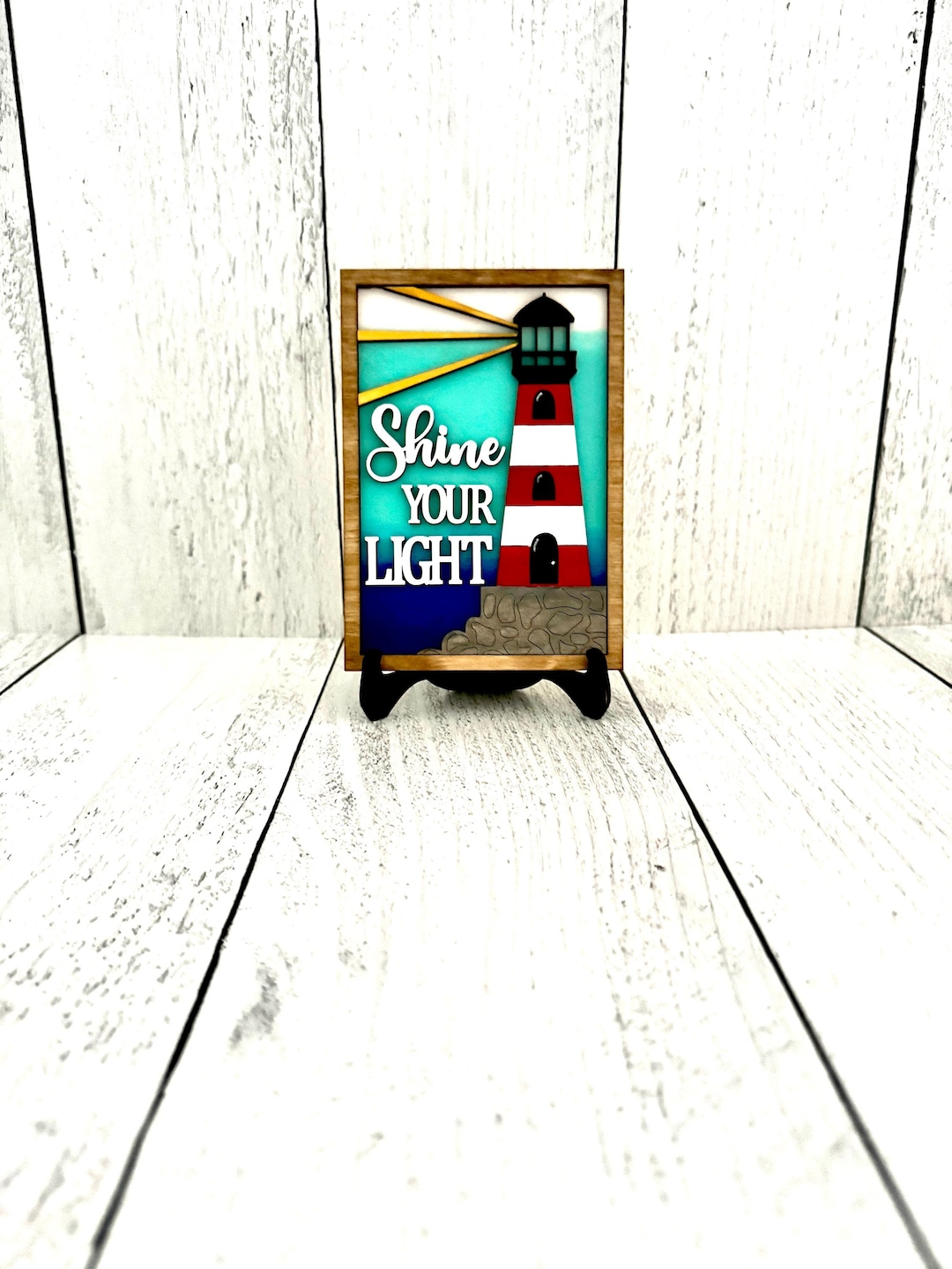 Shine Your Light Lighthouse Sign, Lighthouse Decor, Beach Decor ...
