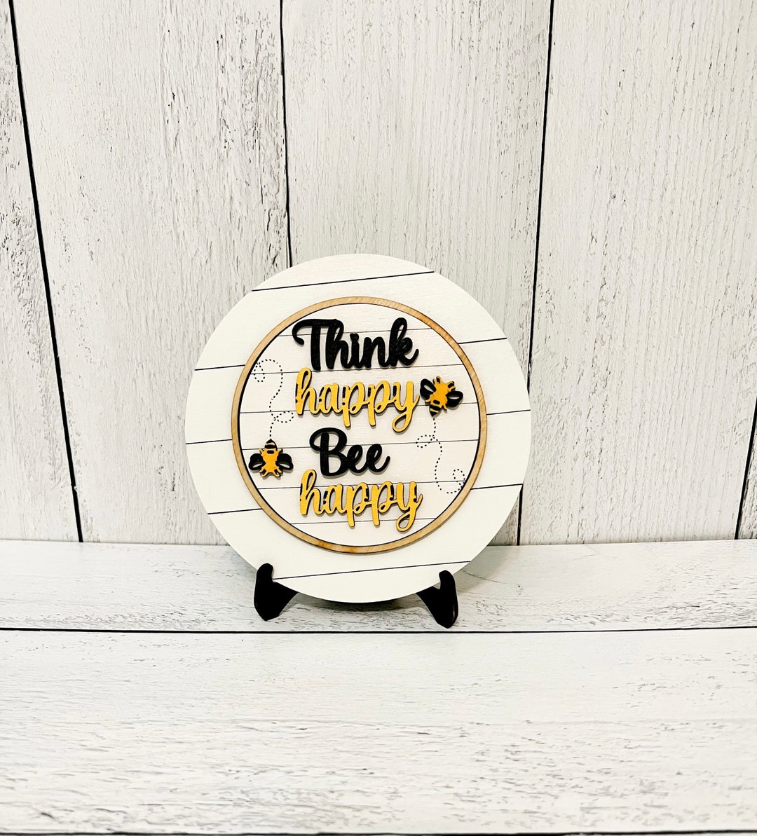 Bee Interchangeable Round, Bee, Bee Signs, Bee Decor, Bee Tiered Tray ...