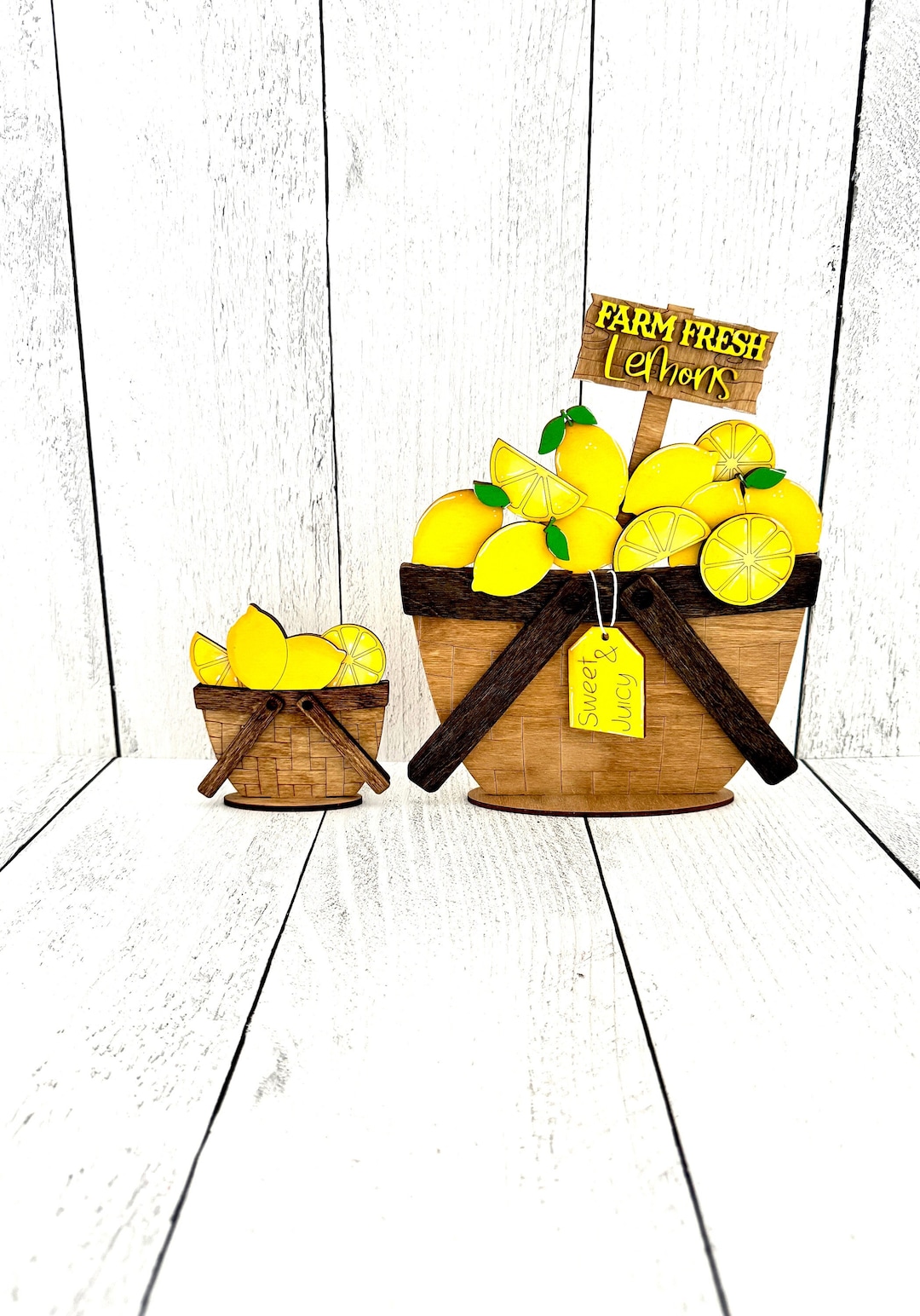 Lemon Interchangeable Basket, Lemons, Lemon Decor, Lemon Tiered Tray ...