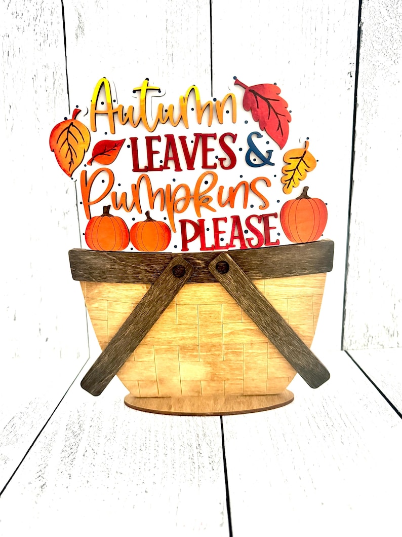 Autumn Interchangeable Basket, Fall Decor, Fall Signs, Autumn Decor ...