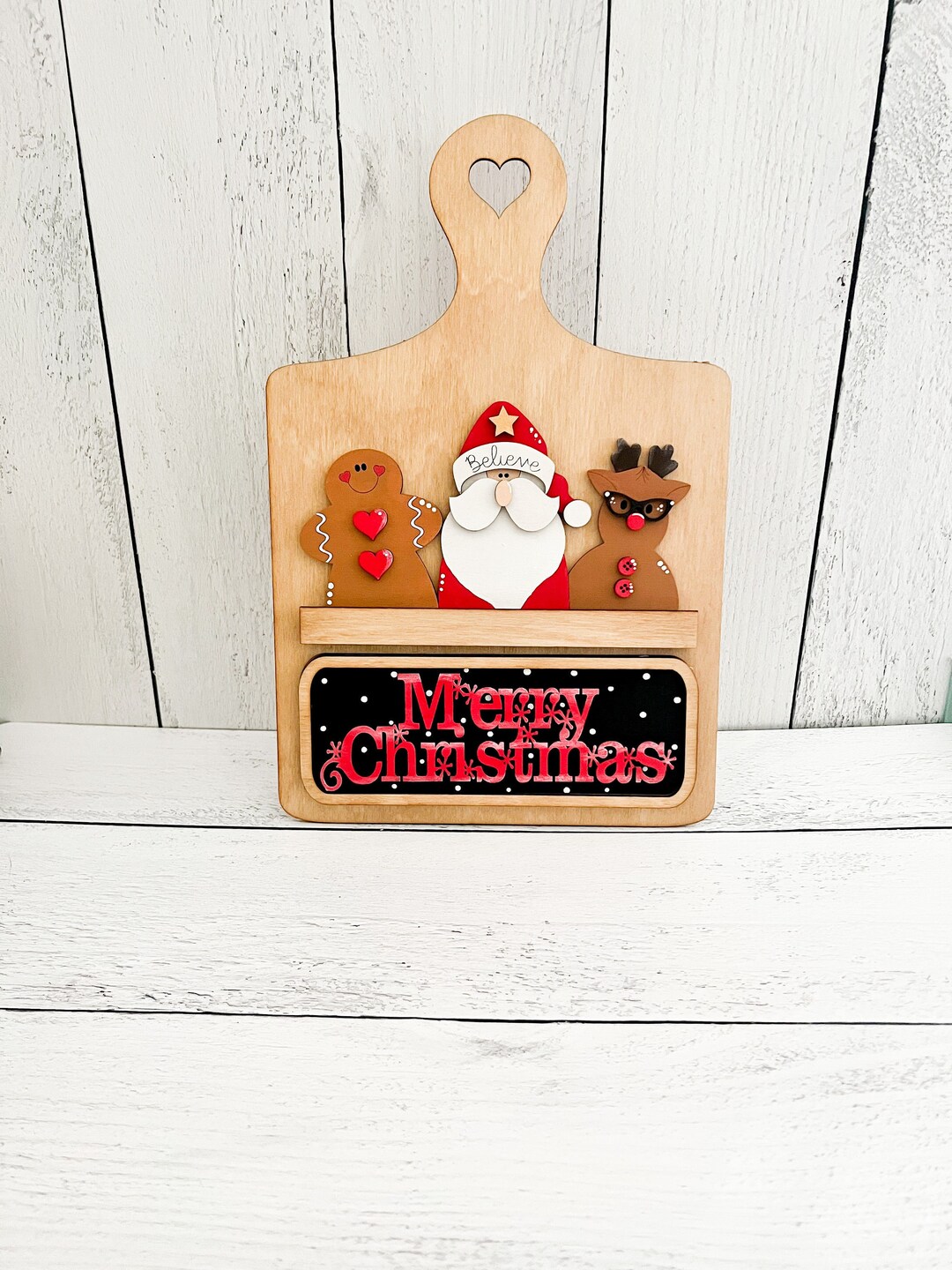 Santa Themed Breadboard, Christmas, Christmas Decor, Christmas Signs ...