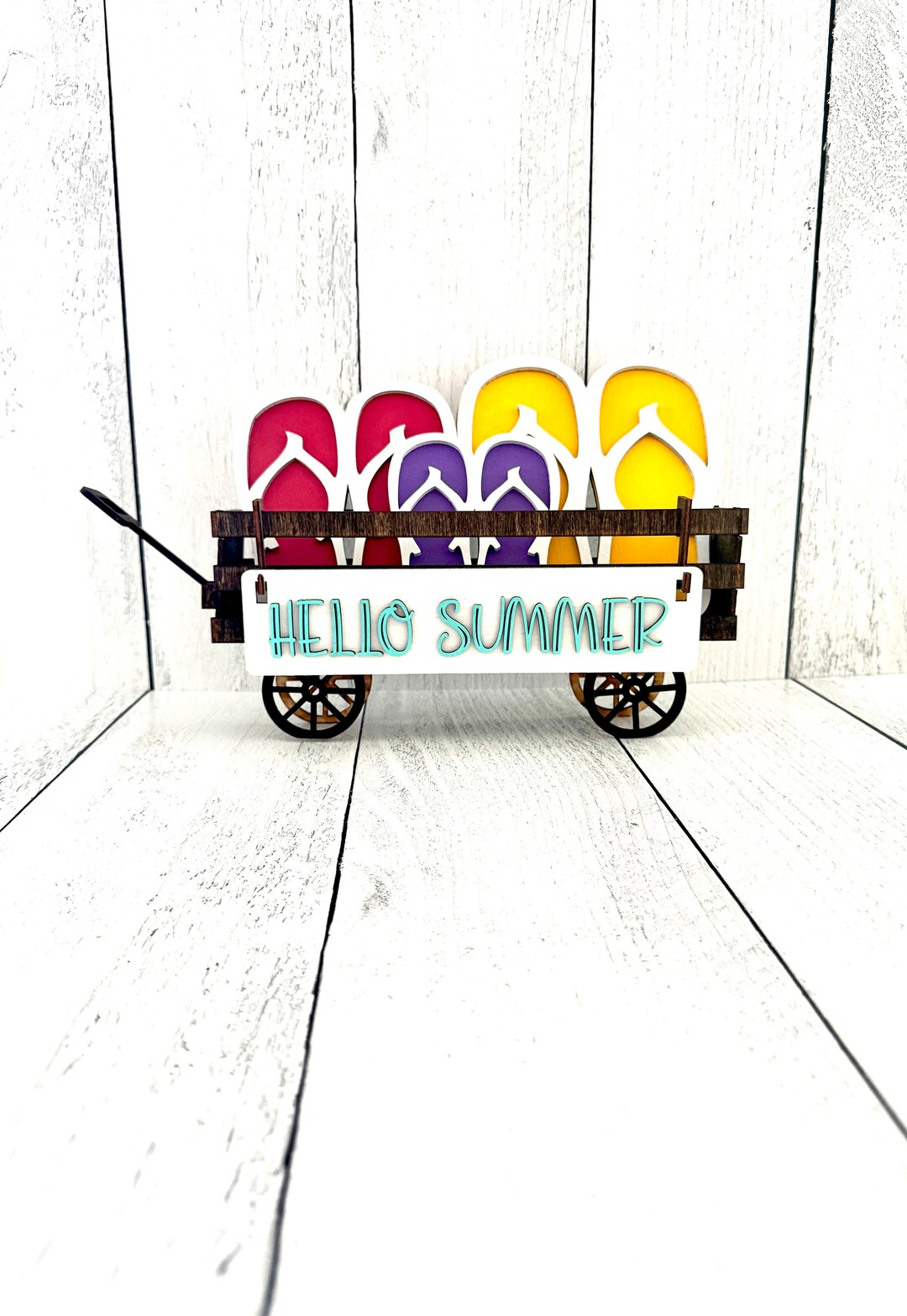 Flip Flop Themed Wagon, Summer Decor, Flip Flops, Summer Sign, Beach ...