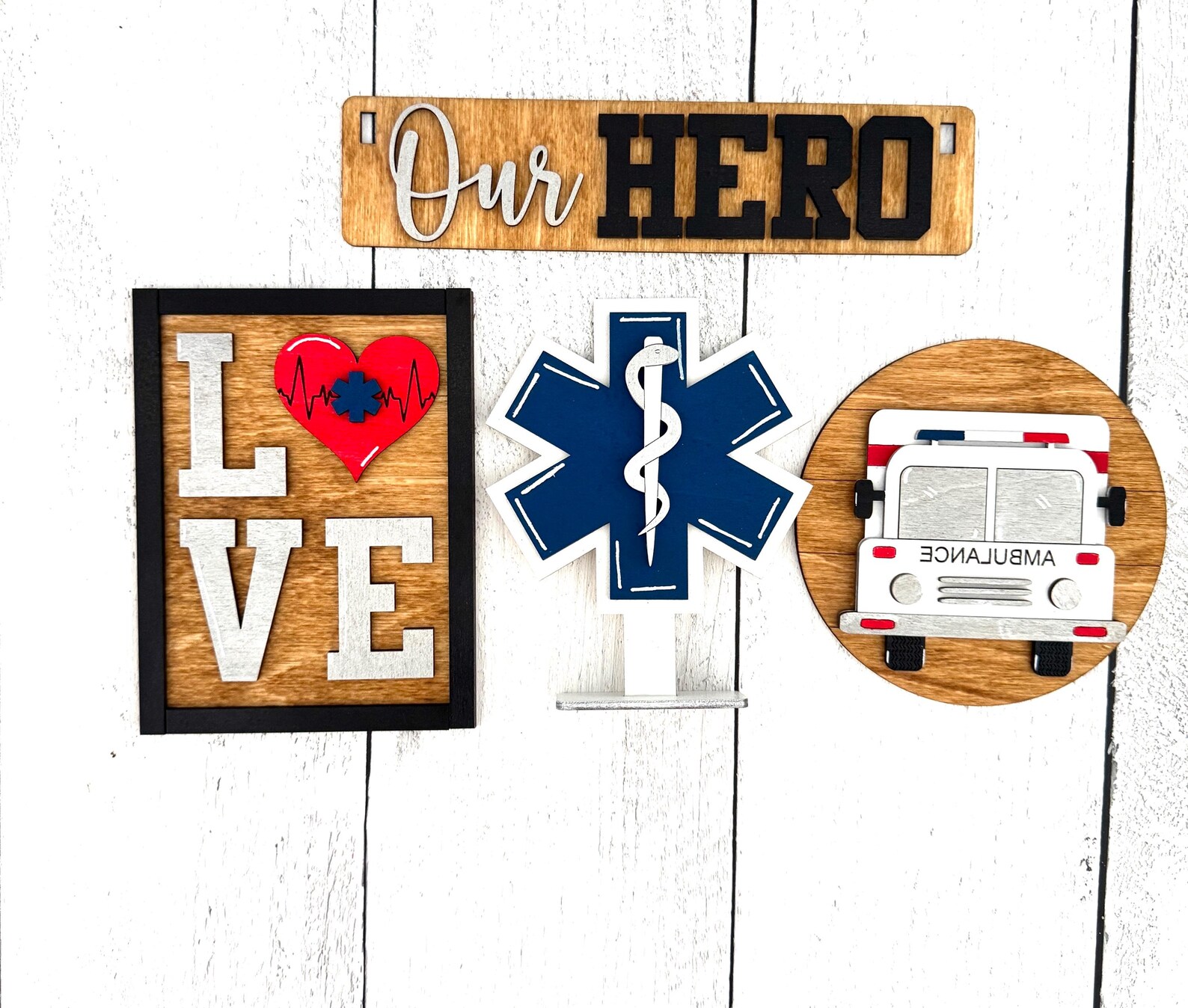 EMS Themed Wagon, EMT, Paramedic, Paramedic Decor, Paramedic Gift, EMT ...