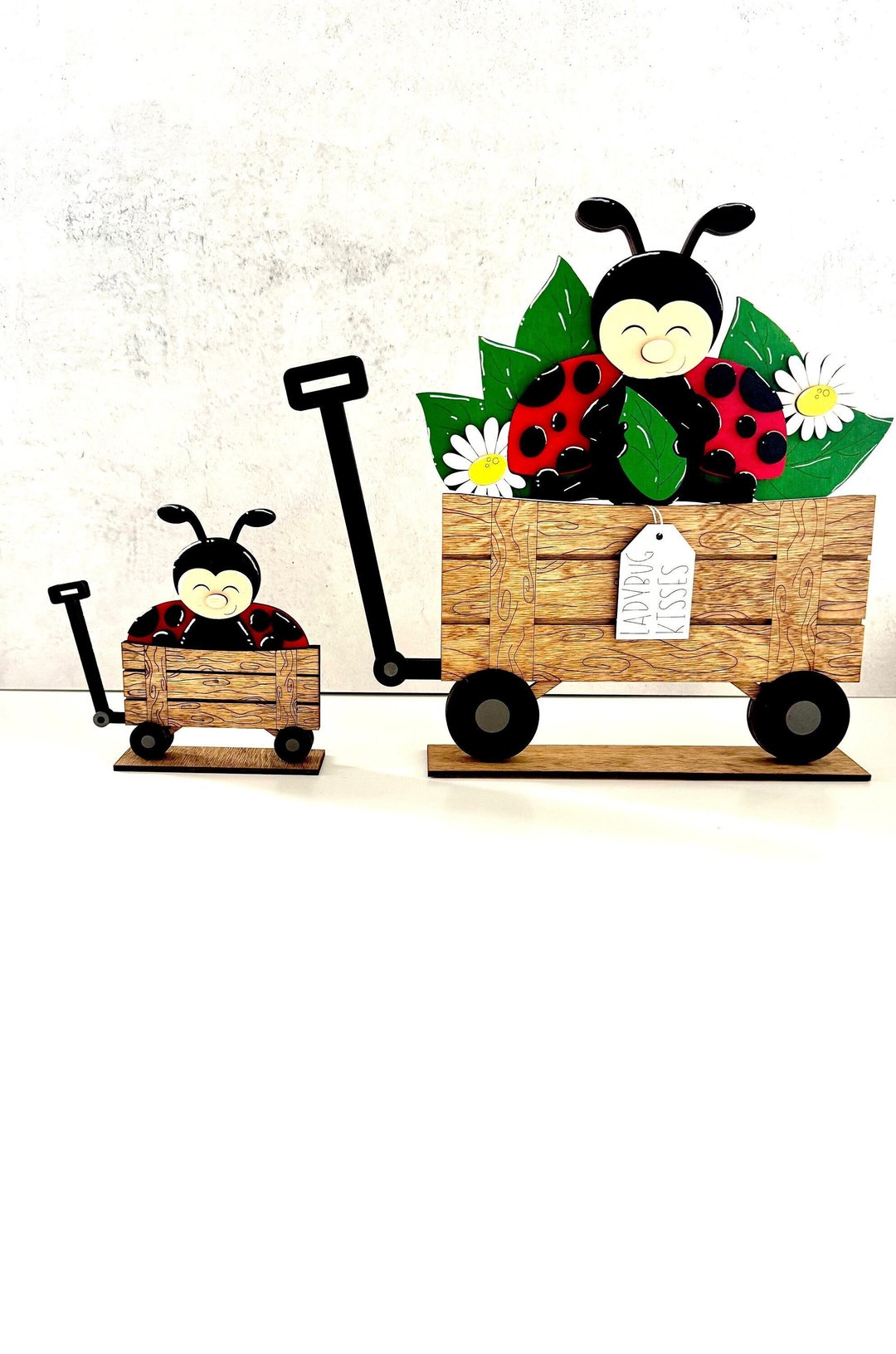 Ladybug Interchangeable Wagon, Spring, Spring Home Decor, Ladybug ...