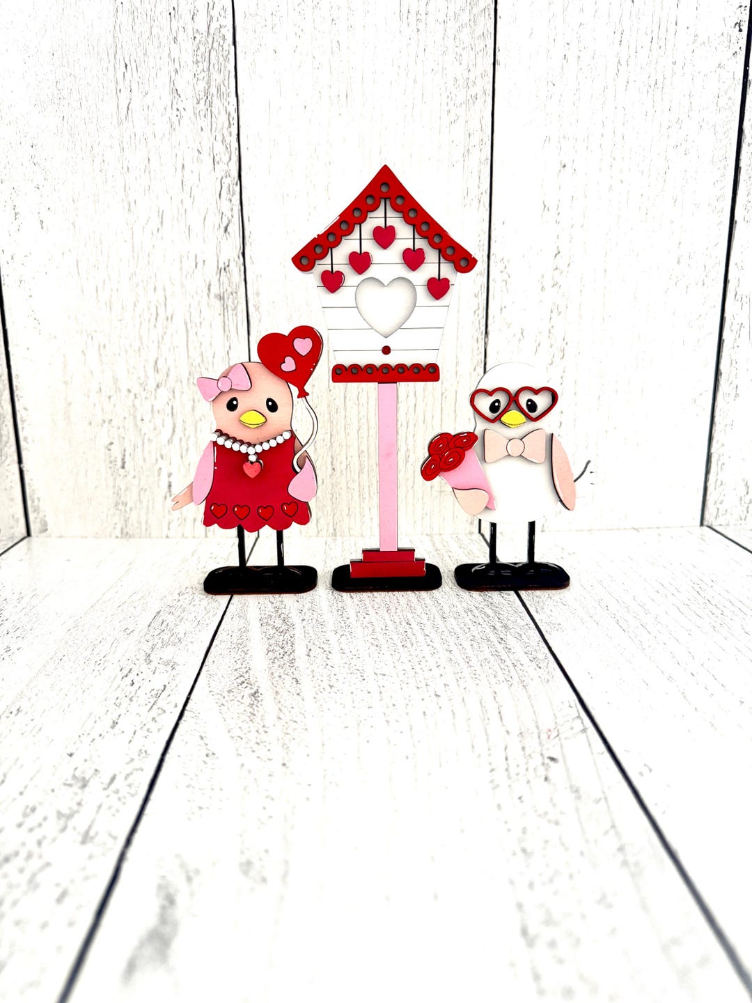 Standing Valentine Birds, Valentines Day Decor, Valentines Day, Love ...