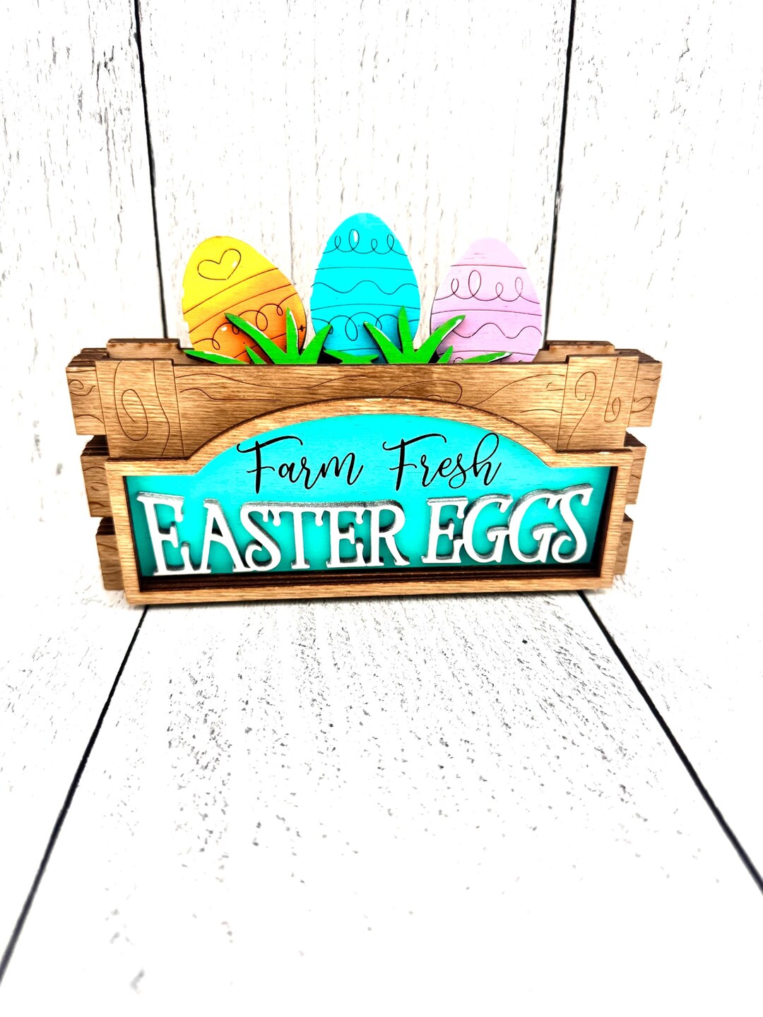 Easter Egg Interchangeable Crate, Easter, Easter Eggs, Easter Decor, Spring Decor, Easter Egg ...