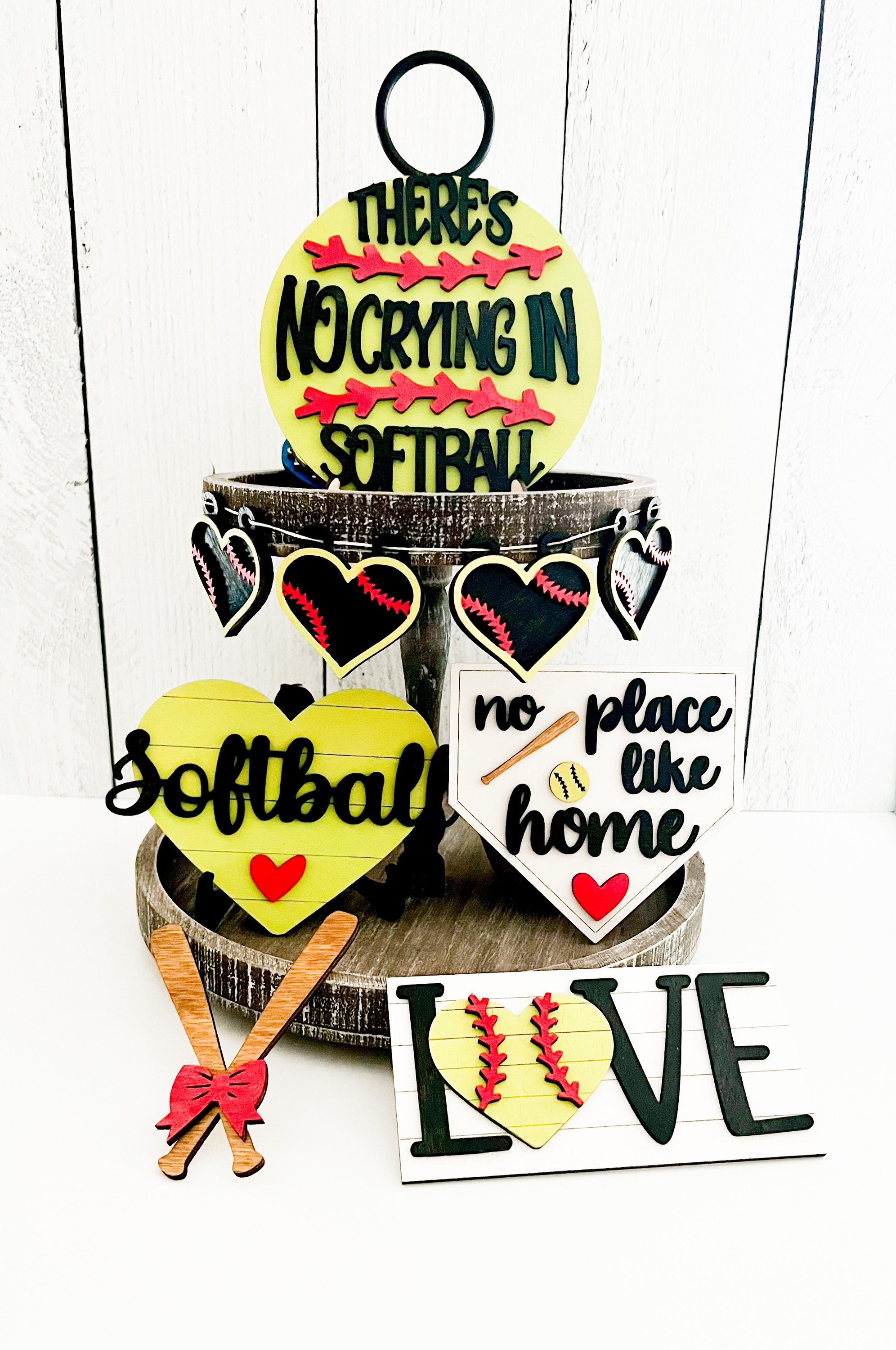 Softball Tiered Tray, Softball, Softball Decor, Softball Player ...