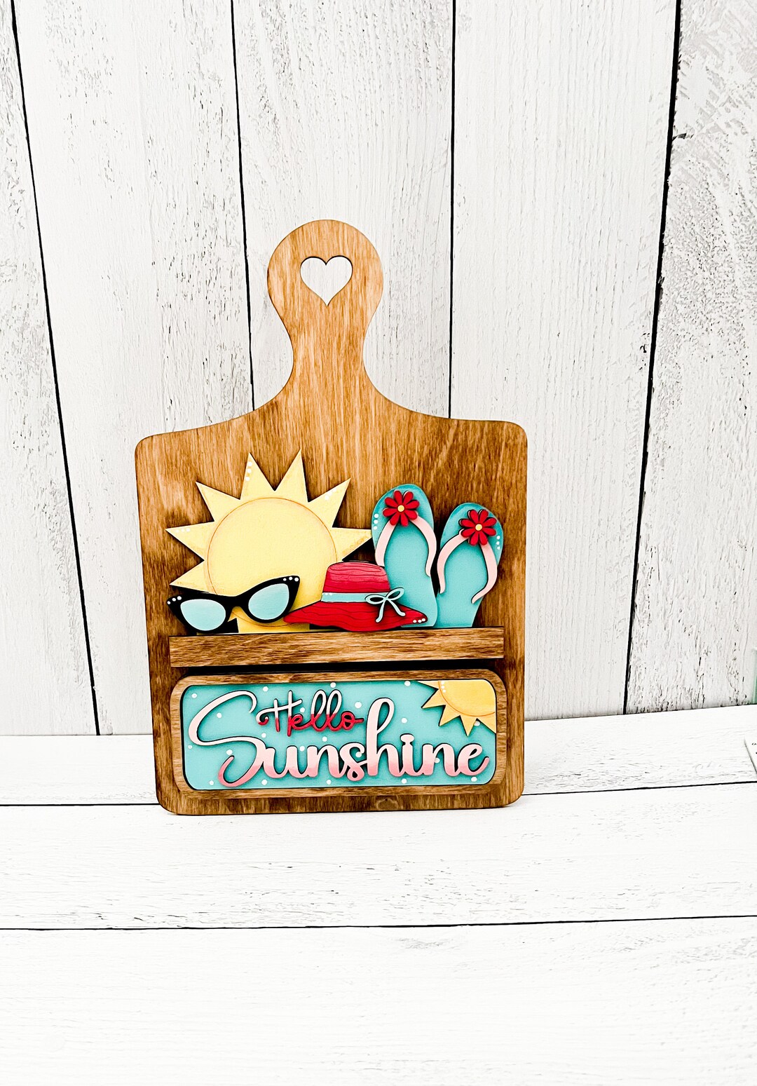 Hello Sunshine Breadboard Interchangeable, Summer Decor, Hello Summer ...