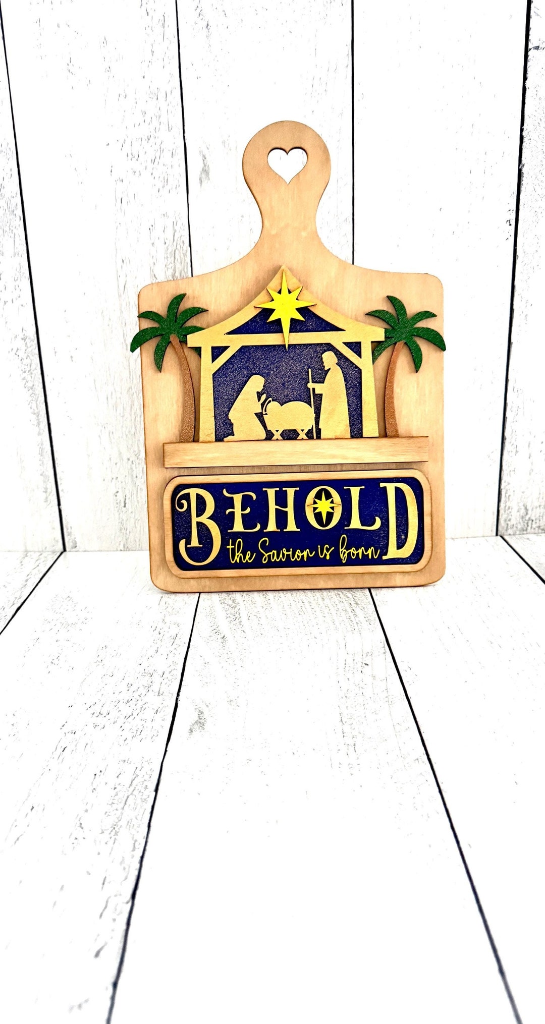 Nativity Themed Breadboard, Christmas, Christmas Decor, Christmas ...