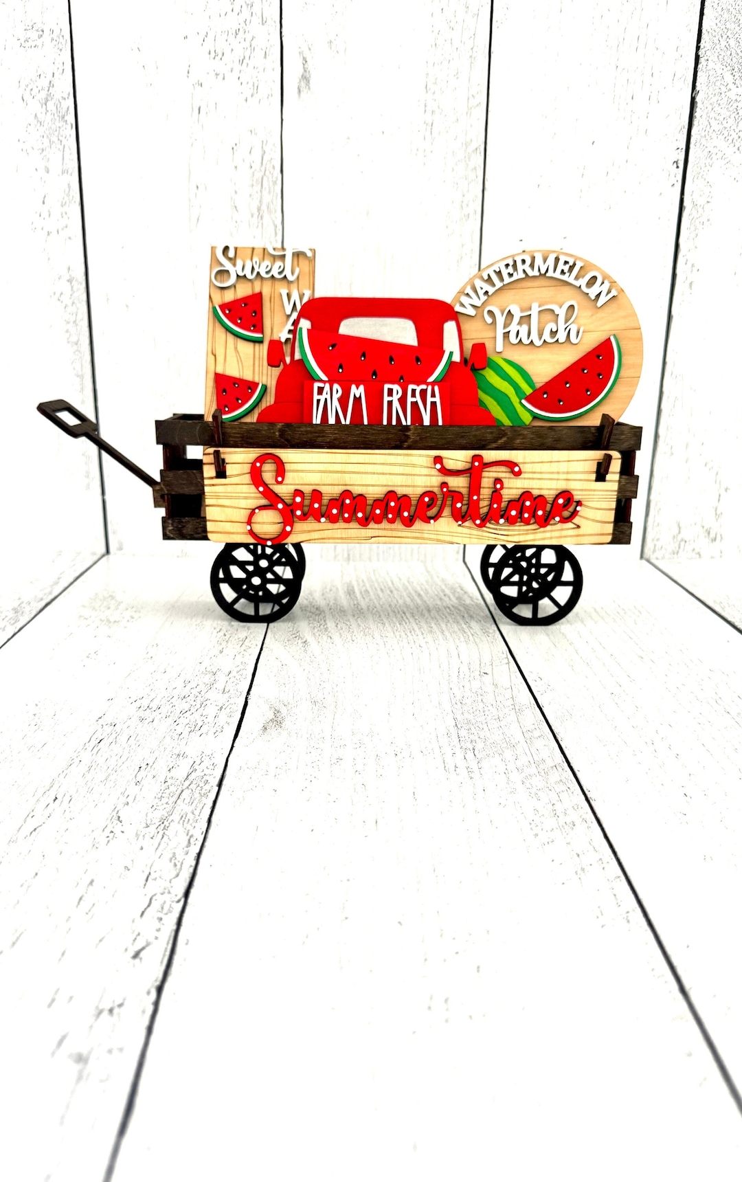 Watermelon Themed Wagon, Summer Decor, Watermelon, Watermelon Tiered ...