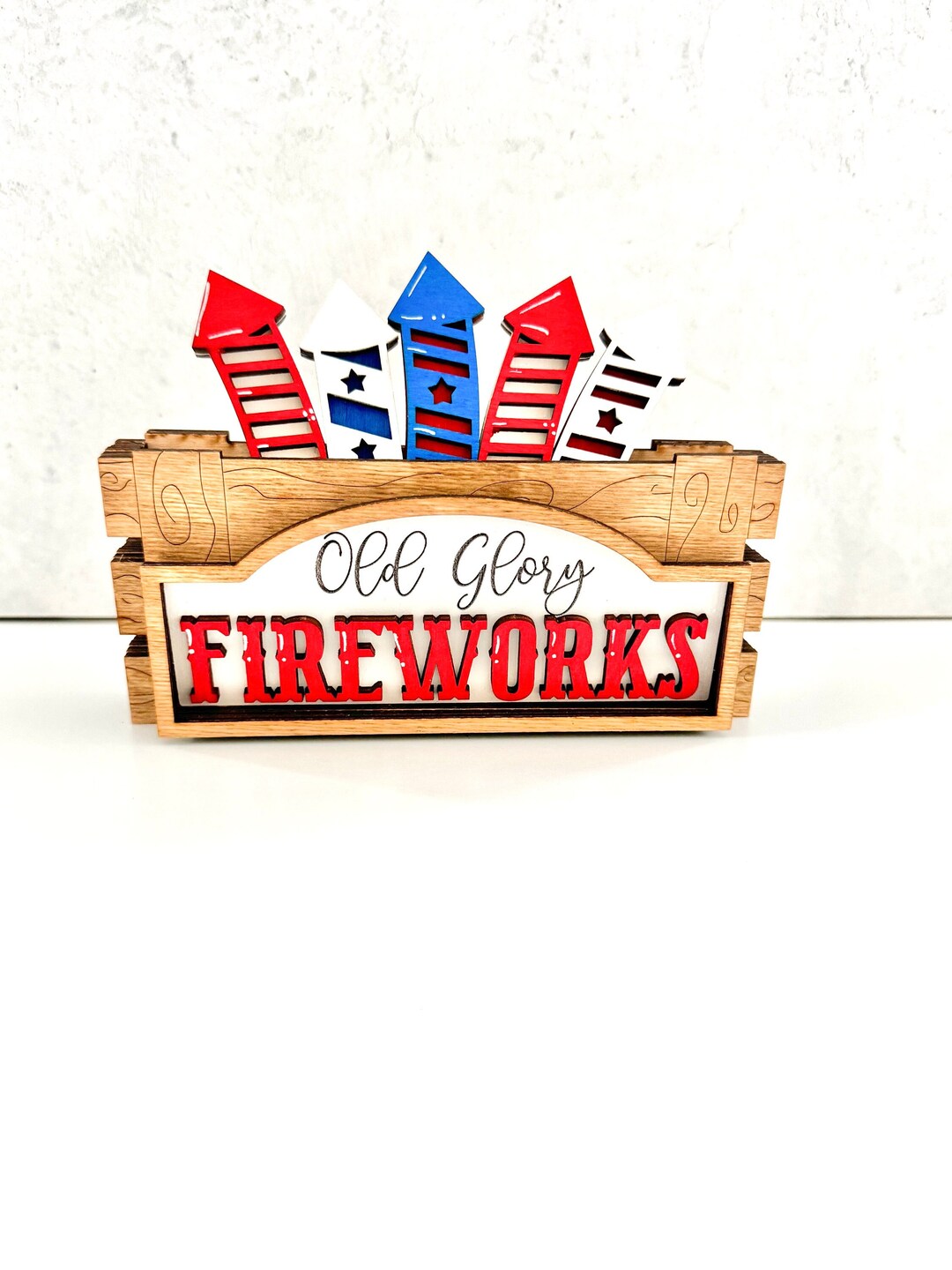 Fireworks Crate, 4th of July, Tiered Tray Decor, 4th of July Decor ...