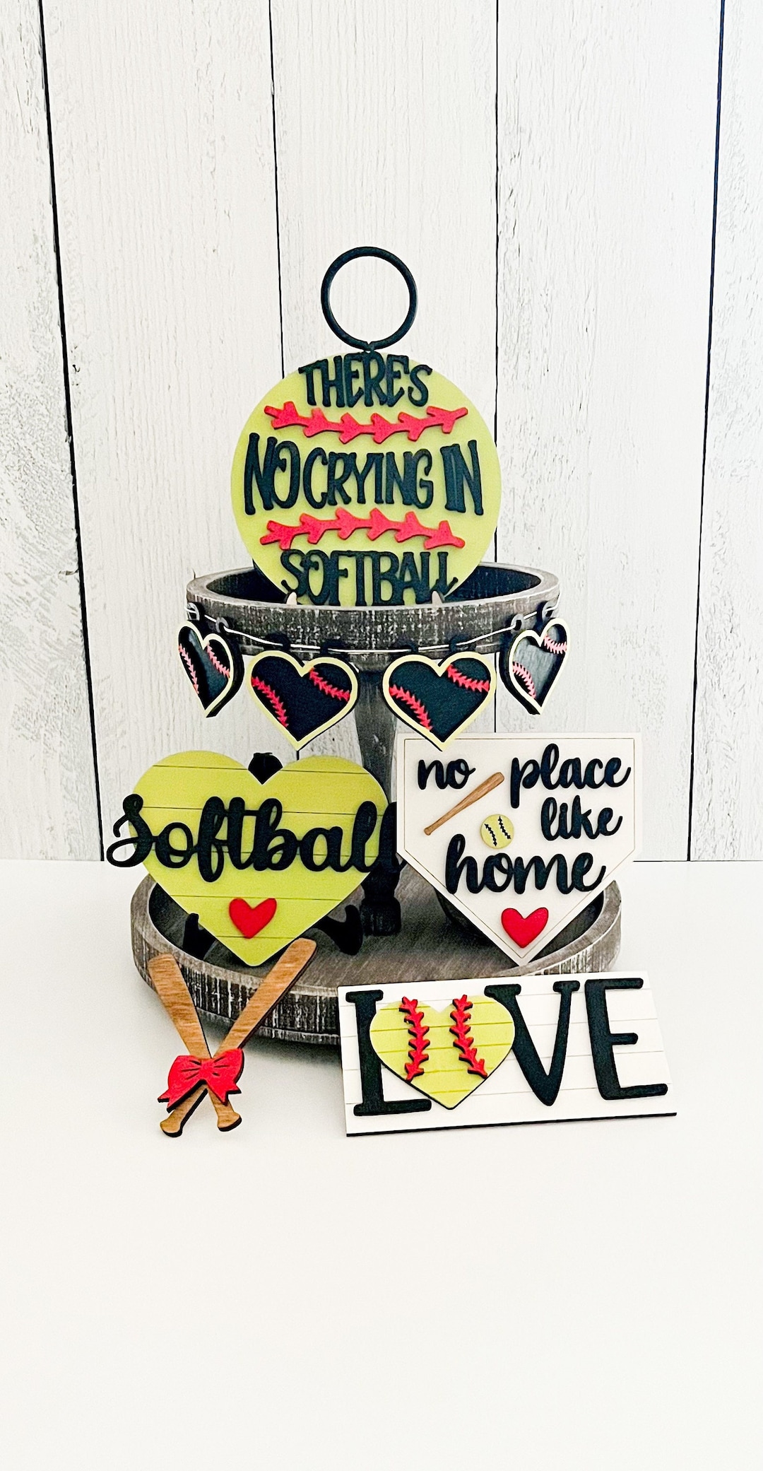 Softball Tiered Tray, Softball, Softball Decor, Softball Player ...