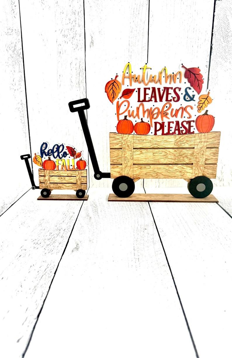 Autumn Interchangeable Wagon, Fall Decor, Fall Signs, Autumn Decor ...