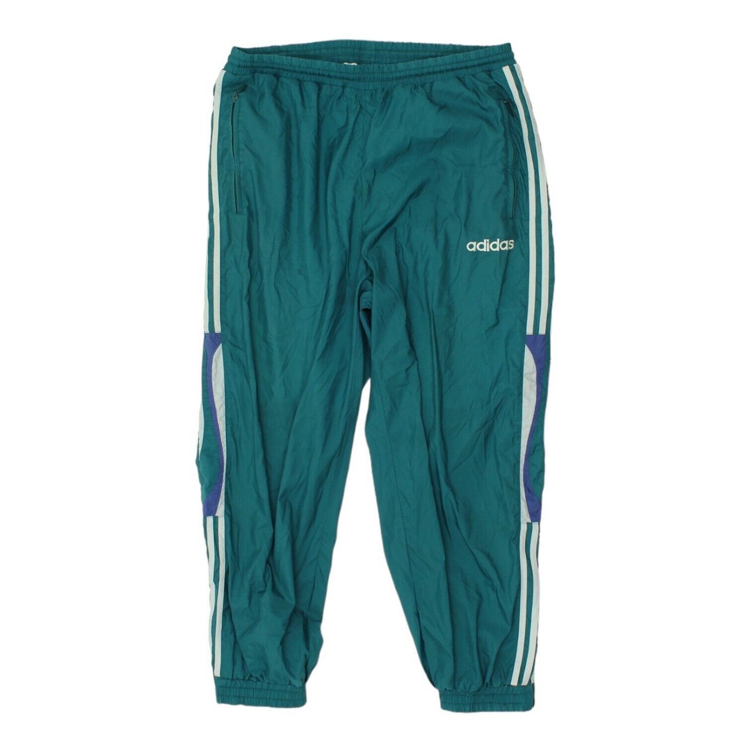 Adidas Mens Green Shell Suit Tracksuit Bottoms Vintage 90s Sportswear ...