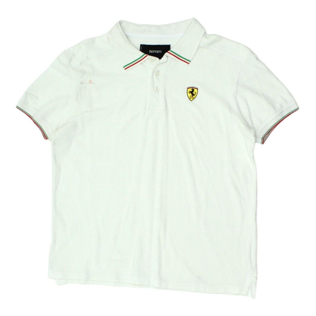 Ferrari Mens White Polo Shirt Vintage 90s Luxury Cars - Etsy UK