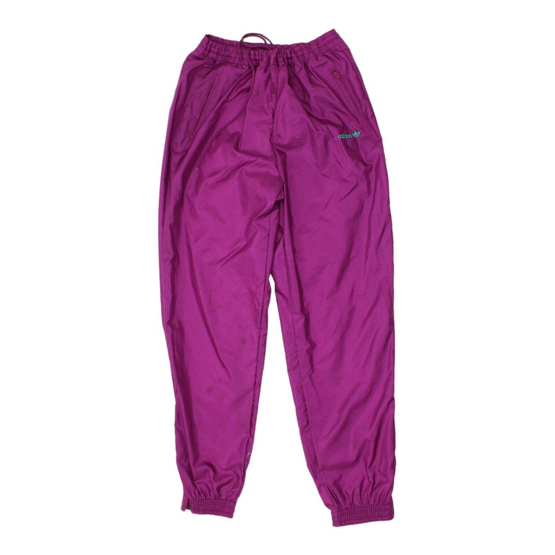 Adidas Mens Purple Shell Suit Tracksuit Bottoms Vintage 90s Sportswear ...