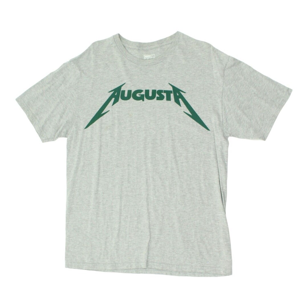 Augusta Metallica Logo Puma Masters Golf Mens Grey Tshirt Retro ...