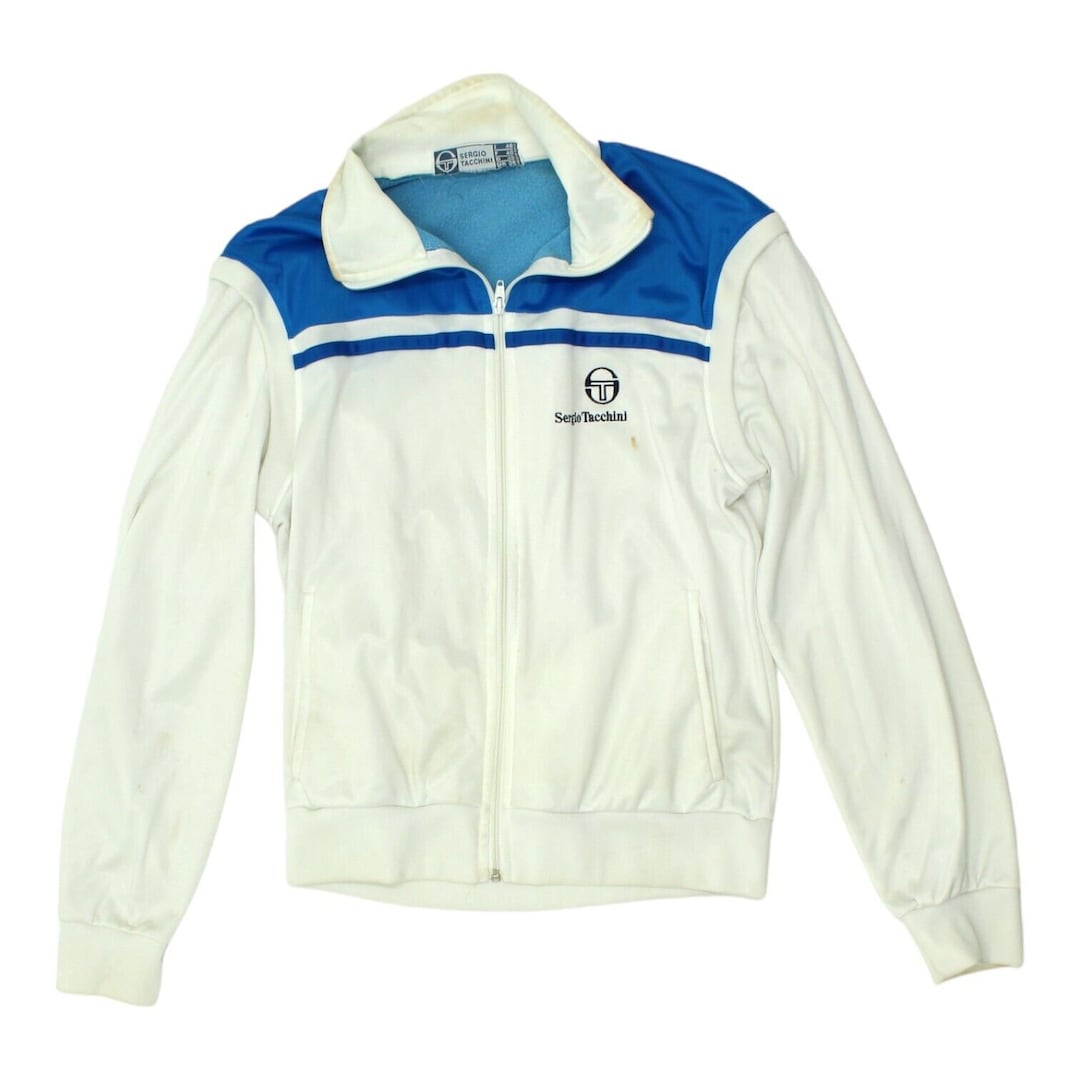 Sergio Tacchini Mens White Soft Shell Jacket Vintage 80s Sportswear ...