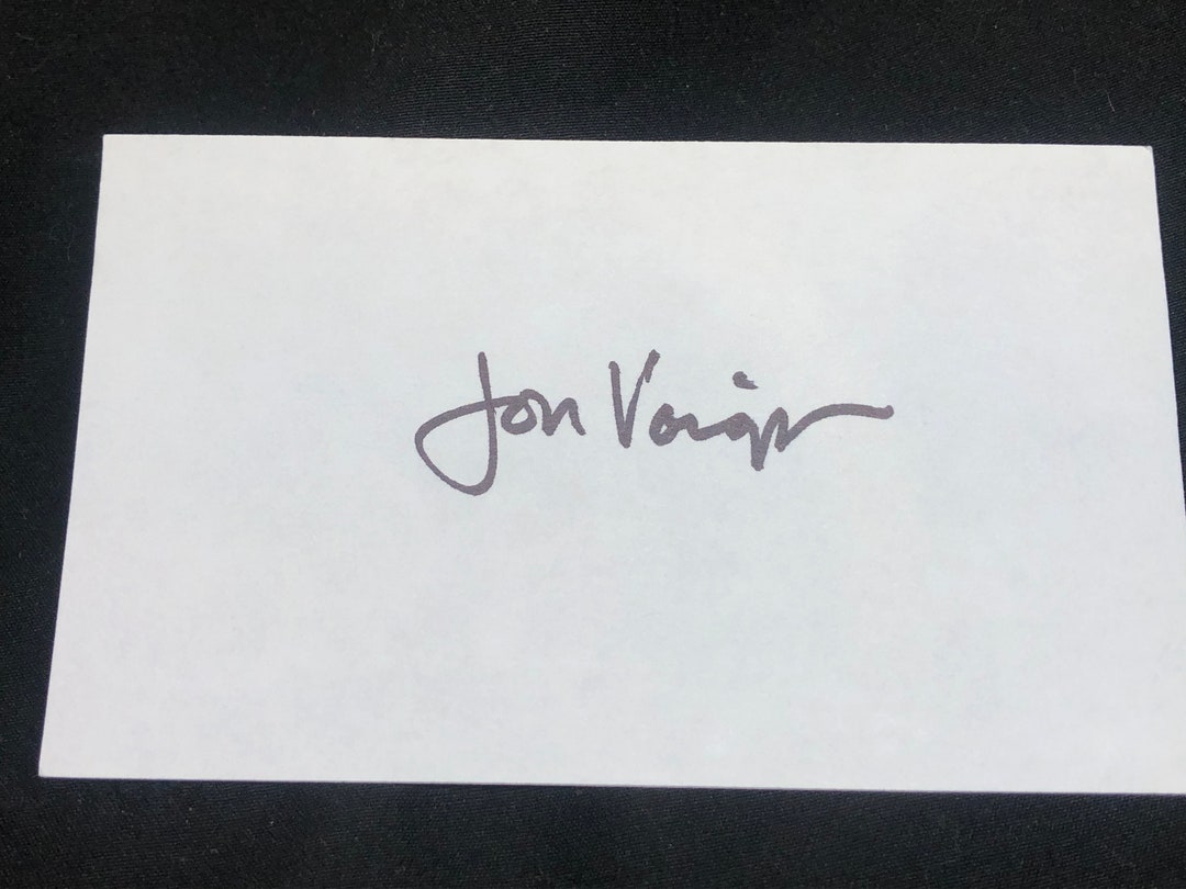 Original Actor Jon Voight Autograph on 3x5 Card - Etsy