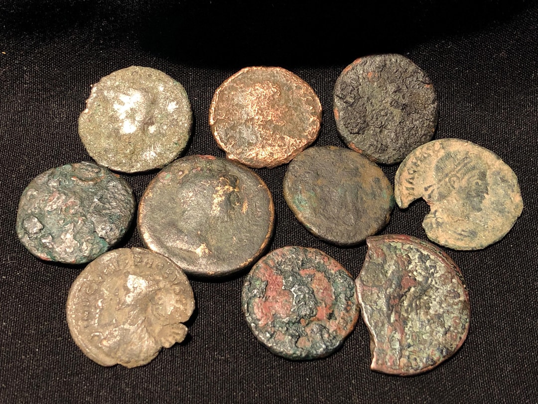 10 Large Ancient Bronze Roman Empire Coins Lot - Etsy