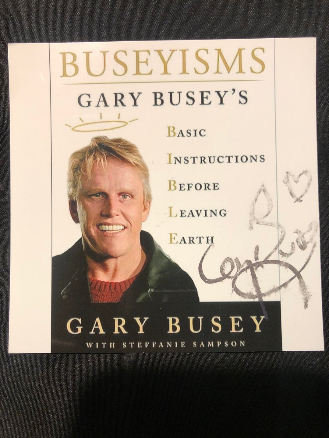 Original Actor Gary Busey Autograph on 4x4 Card - Etsy