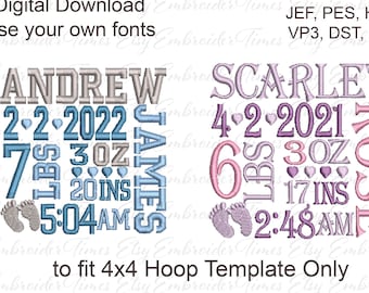 Pes Birth Template - Etsy