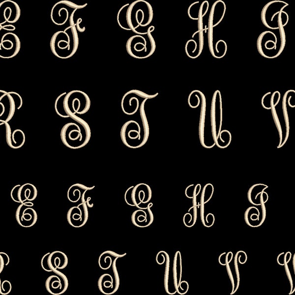 Swirl Monogram - Etsy