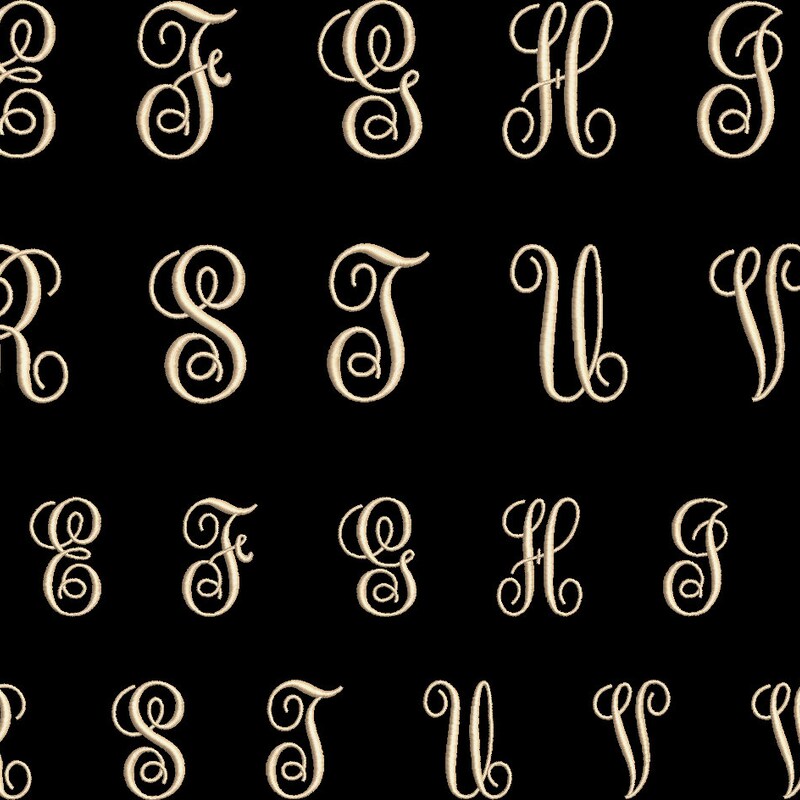 Swirl Monogram - Etsy