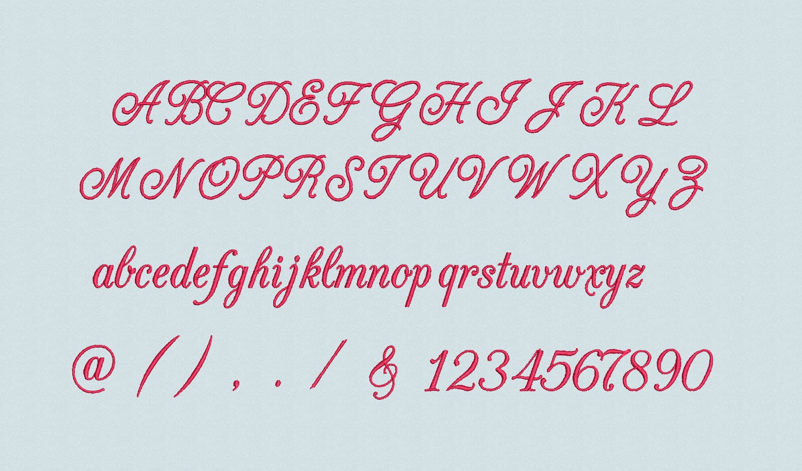 Small Script Embroidery Font, BX Format (1/2 Inch) - Etsy